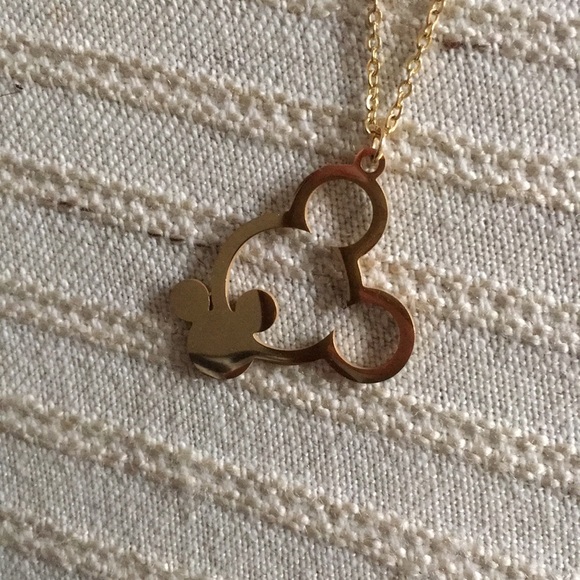 Disney | Jewelry | Mickey Mouse Gold Colored Disney Necklace | Poshmark